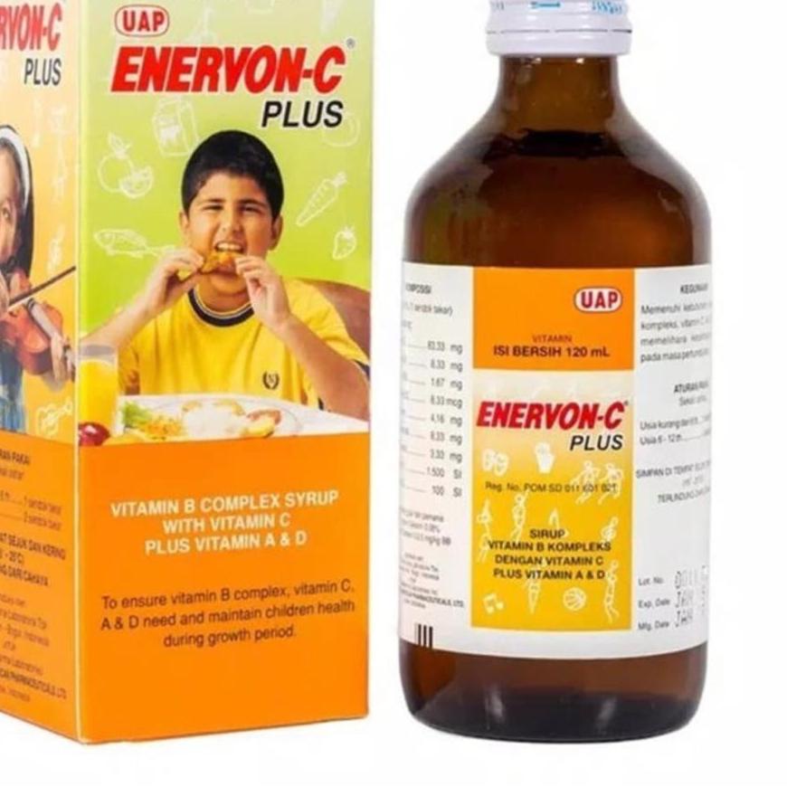 Jual Stok terbaru ENERVON C PLUS SYRUP 120ML MULTIVITAMIN / VITAMIN C ...