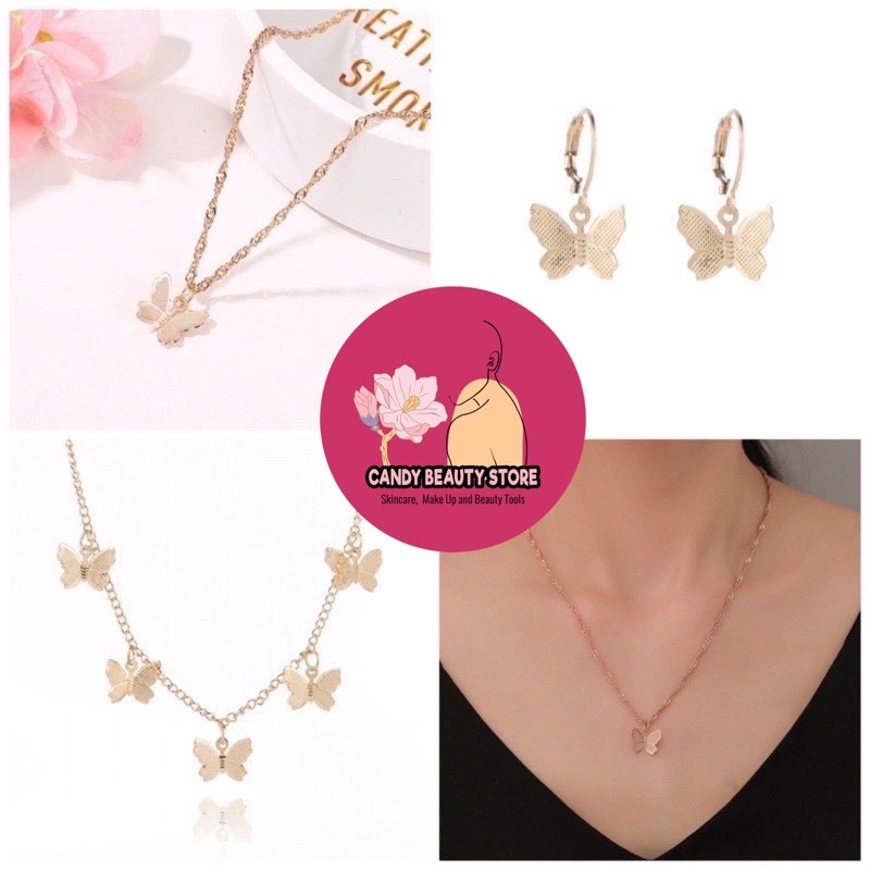 Jual ️ Candy ️ Kalung Anting Butterfly Kupu Kupu | Shopee Indonesia