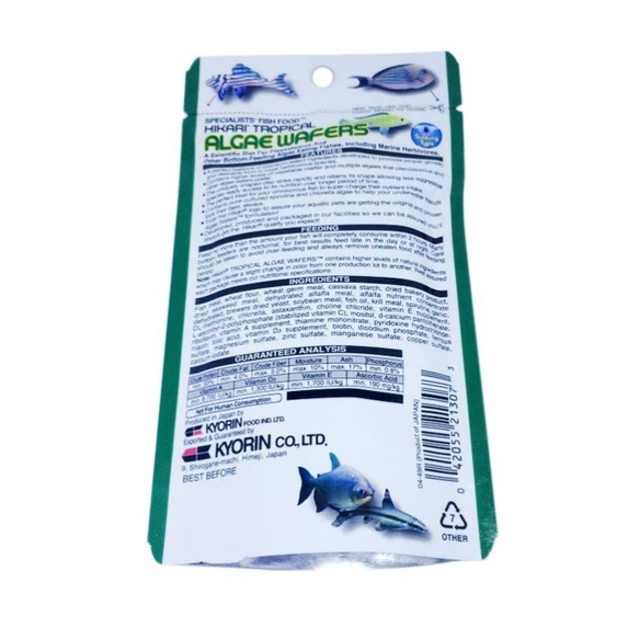 Jual Hikari Algae Wafers 40 gram Wafer Makanan Pakan Ikan Alga Eaters ...