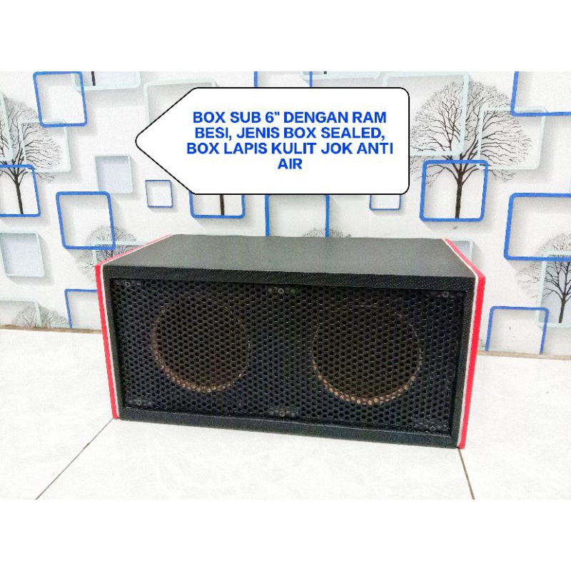 Jual Box speaker subwoofer 6 inch dobel double | Shopee Indonesia