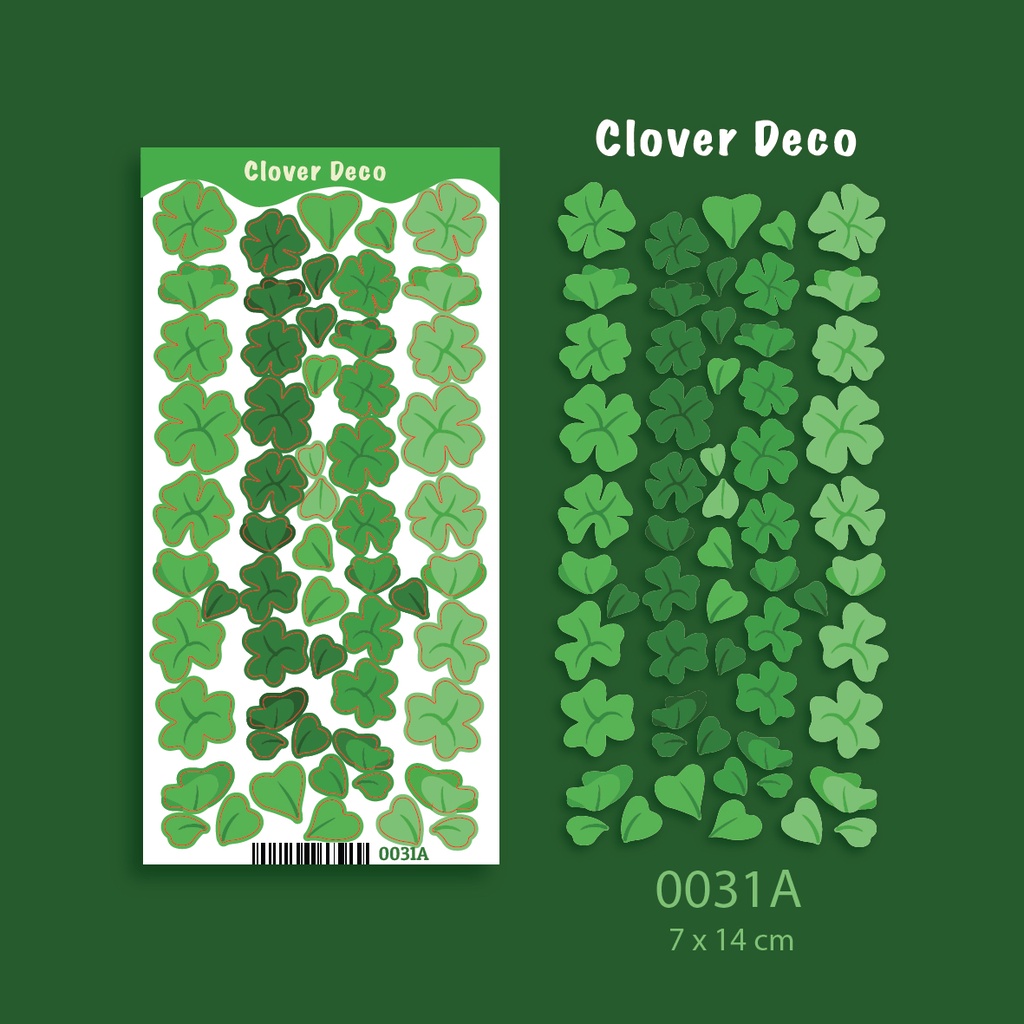 Jual Stiker Clover Daun Bunga Klover Luck Hijau Dekorasi Polaroid ...