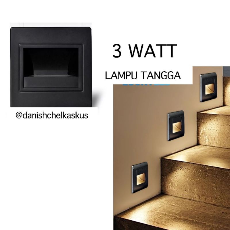 Jual LAMPU LED TANGGA 3 WATT PUTIH KUNING STAIR LIGHT | Shopee Indonesia