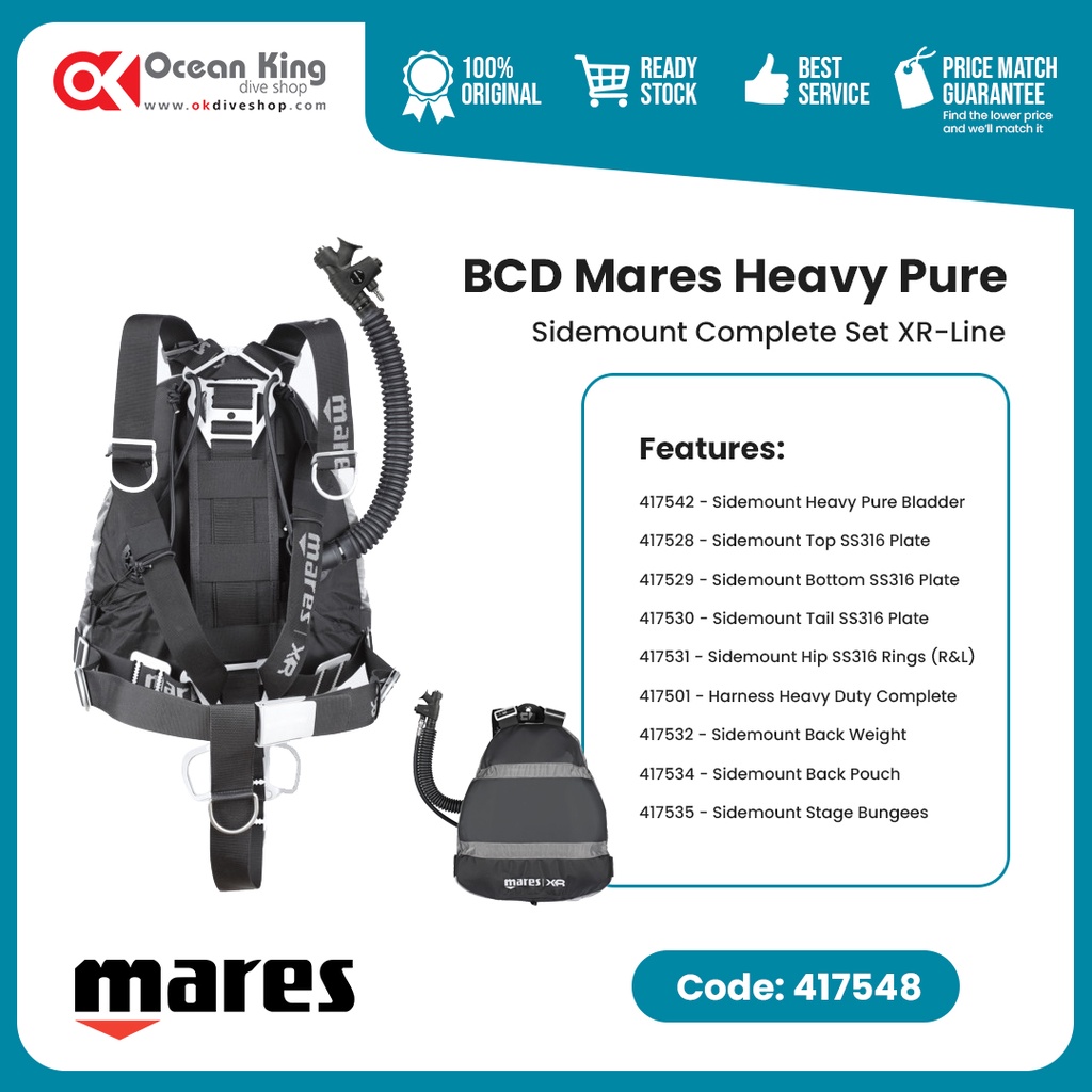 Jual BCD MARES HEAVY PURE COMPLETE SET/ BCD SIDEMOUNT - XR LINE 417548 ...