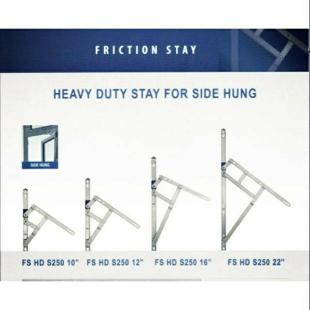 Jual Friction Stay 22" SUS-304 DEKKSON Heavy Duty for Side Hung ...