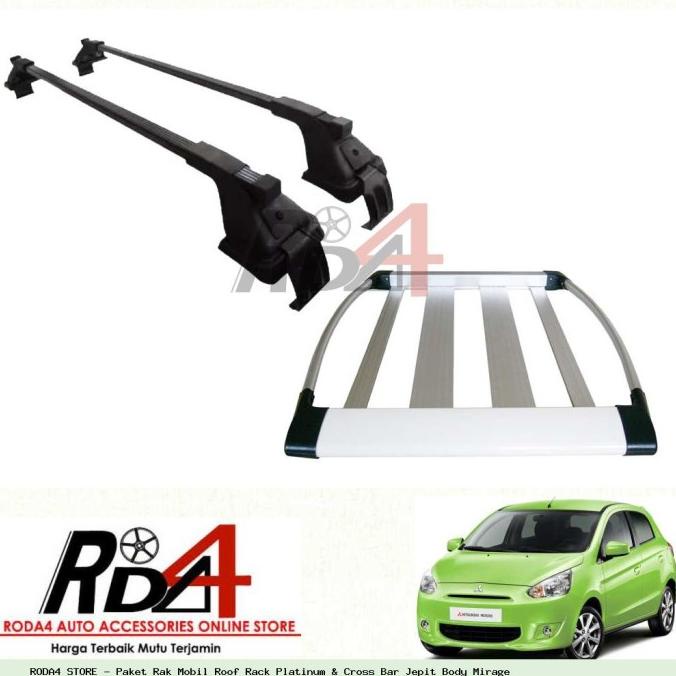 Jual Paket Rak Mobil Roof Rack Platinum & Cross Bar Jepit Body Mirage ...