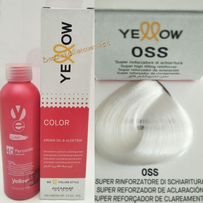 Jual yellow hair color oss super hight lifting rainforcer 100 ml ...