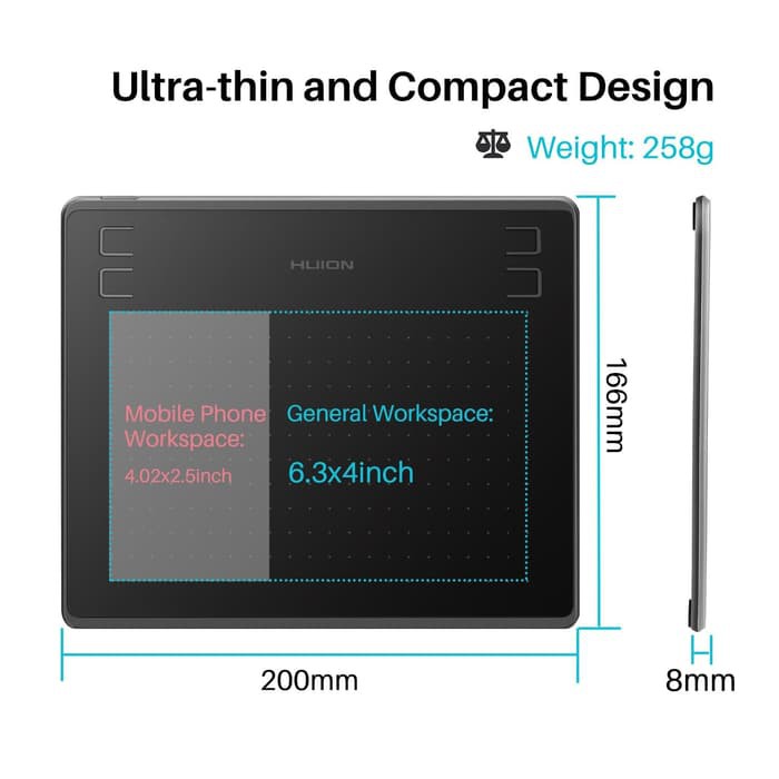 Jual Huion HS64 Digital Drawing Pen Tablet Special Edition | Shopee ...