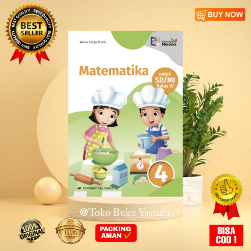 Jual Buku ESPS matematika kelas 4 SD/MI kurikulum merdeka erlangga | Shopee Indonesia