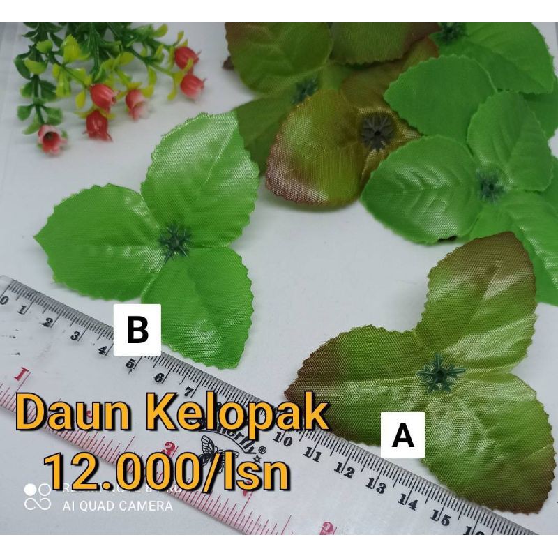 Jual 12 pcs Daun kelopak mawar Daun Artifisial Daun Mawar 3 Imitasi ...