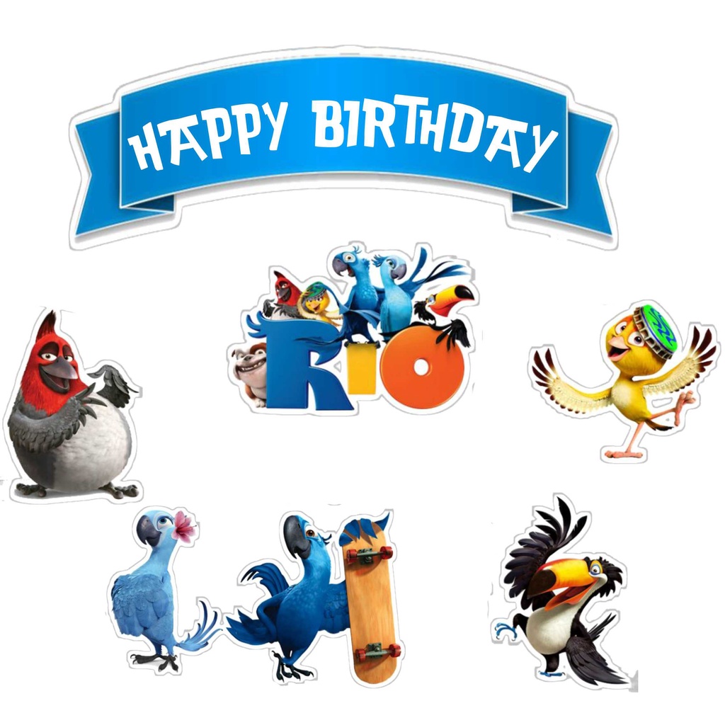 Jual TOPPER CAKE CUSTOM TOPPER ULANG TAHUN / HIASAN KUE CUSTOM RIO ...