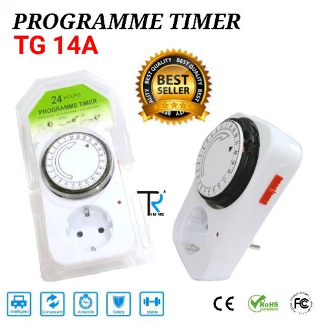 Jual Stop Kontak Timer Listrik Otomatis Manual Analog 24 Jam Program Timer TG14A | Shopee Indonesia