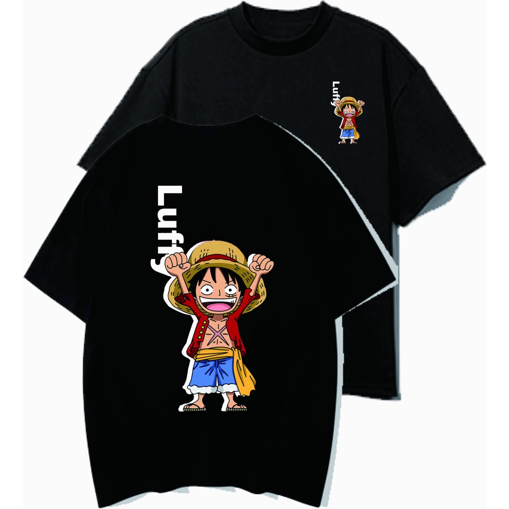 Jual Baju Kaos Pria Wanita One Piece Motif Luffy | Tshirt Anime One ...