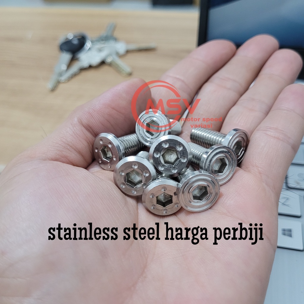 Jual BAUT PIRINGAN CAKRAM PROBOLT STAINLESS STEEL DRAT 12 HARGA SATUAN | Shopee Indonesia