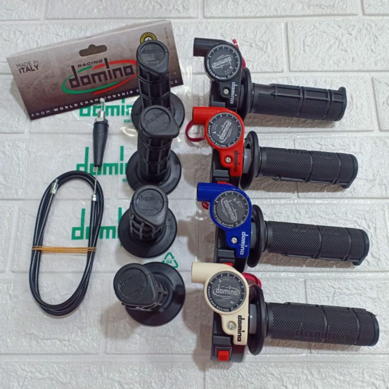 Jual Gas Spontan Domino Set KDJ Warna 1 Kabel Plus Tombol Starter Dan Handgrip Universal ...