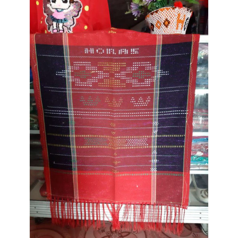 Jual ULOS SADUM TIKKAR BORDIR BIASA ULOS BATAK MERAH MURAH ULOS HOLONG PANOROPI | Shopee Indonesia