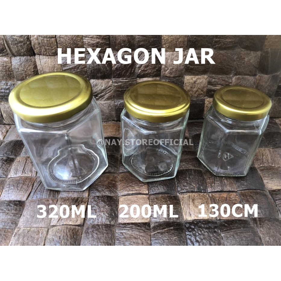 Jual Hexagon Glass Jar | Jar Madu | Toples Kaca Segi Enam | Toples ...
