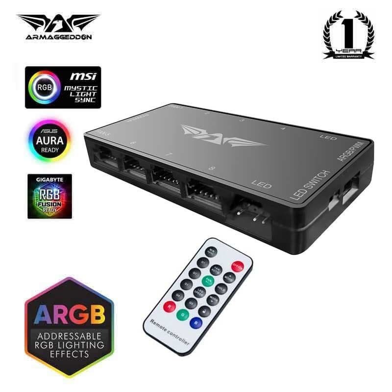 Jual Armaggeddon Tessaraxx Commander ARGB 6 pin ARGB Hub Fan Controller ...