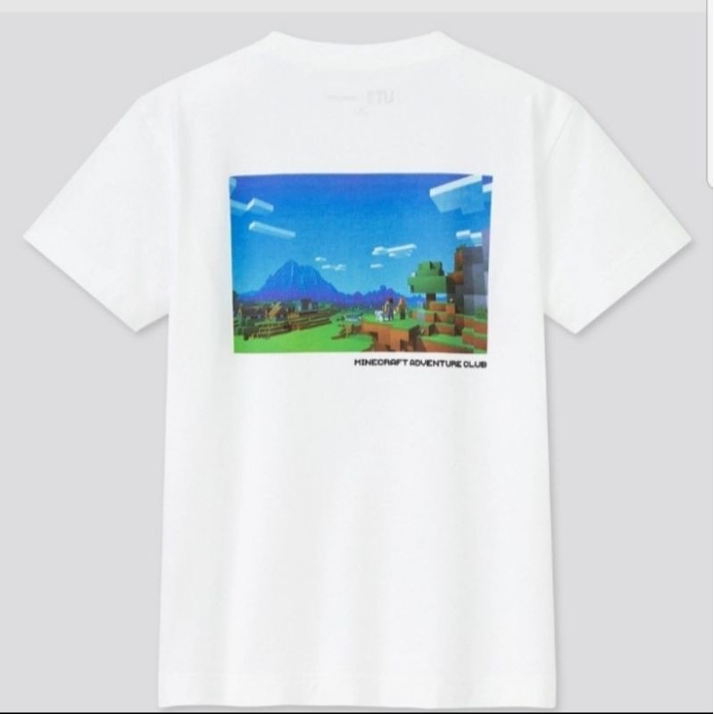 Jual Uniqlo UT Kids Minecraft White | Shopee Indonesia