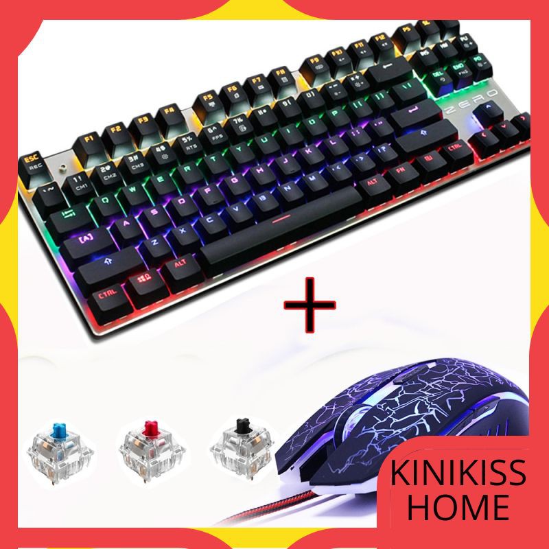 Jual Mouse Gaming ZERO Blue/Black/Red Switch 87 Gaming Mechanical ...