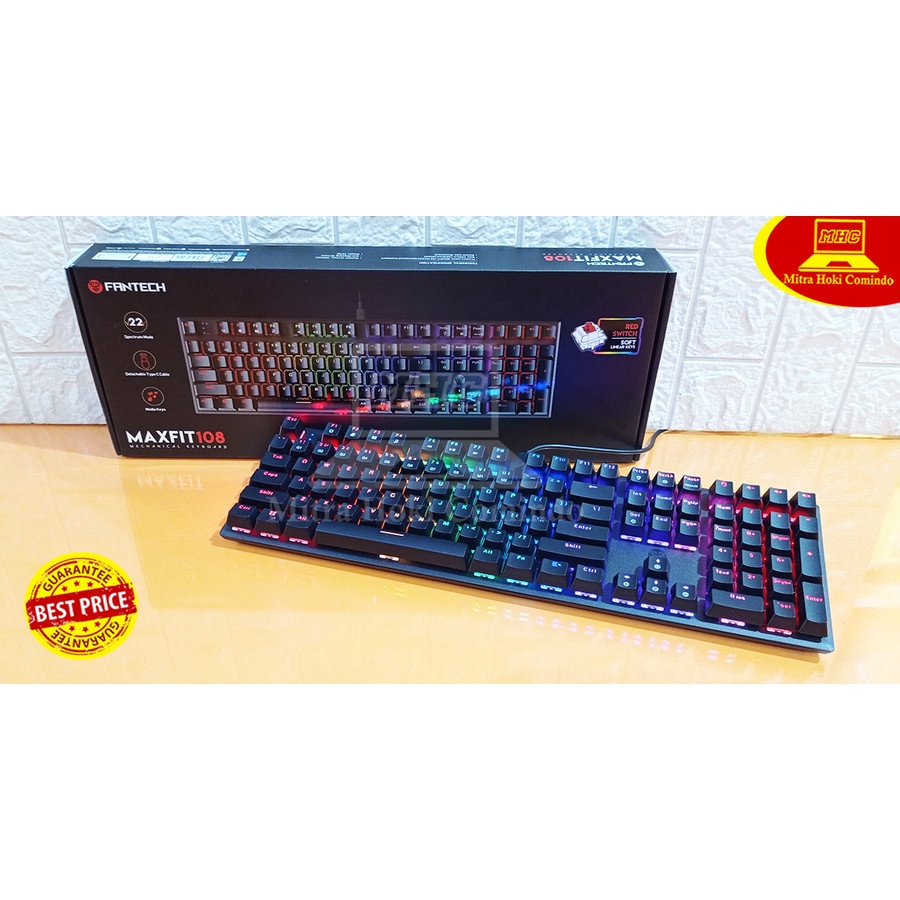 Jual KEYBOARD GAMING FANTECH MK-855 MAXFIT 108 RED SWITCH | Shopee Indonesia