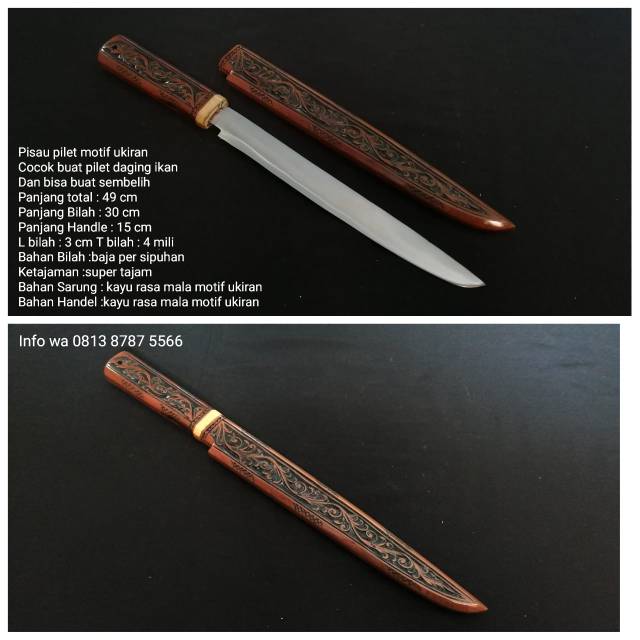 Jual Pisau pilet pisau potong daging baja per | Shopee Indonesia