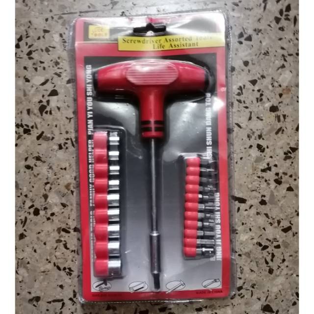 Jual Kunci set socket obeng 22 pc | Shopee Indonesia