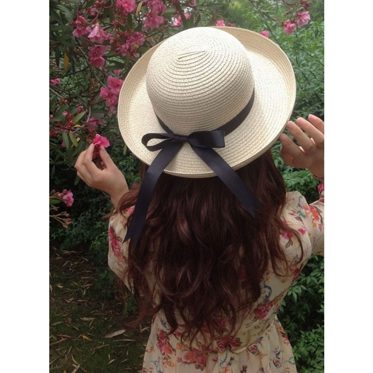 Jual Topi Pantai Wanita / Topi Pantai Pita Jerami / Topi Jerami Pita / Topi Wanita 4871 | Shopee ...