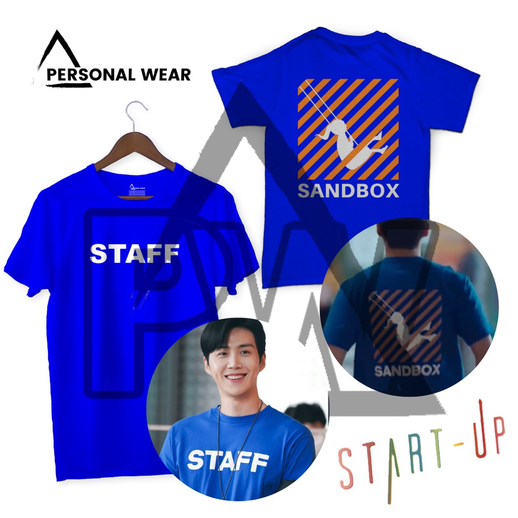 Jual PW Kaos Staff Sandbox - Kdrama startup - Blue | Shopee Indonesia