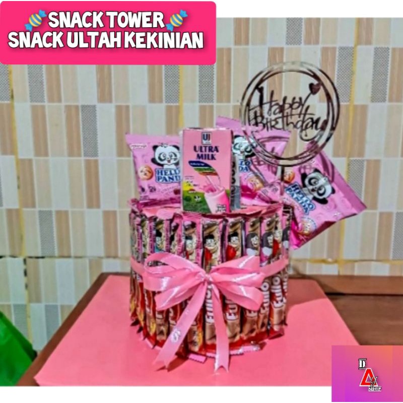 Jual KUE ULTAH KEKINIAN / SNACK TOWER ULTAH KEKINIAN TERBARU (GIRLS ...