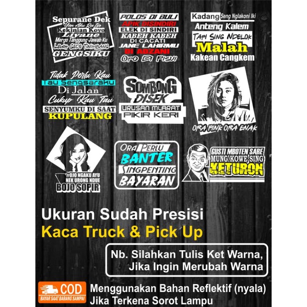 Jual STICKER SKOTLET STIKER KACA PINTU/KACA/BODY MOBIL TRUCK/PICK UP/L300 KATA KATA KACA ...