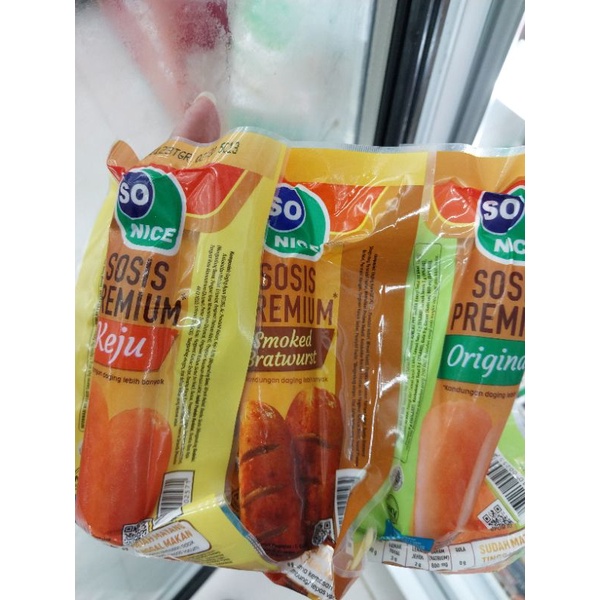 Jual SO NICE SOSIS PREMIUM KEJU, SMOKED BRATWURST, ORIGINAL | Shopee ...