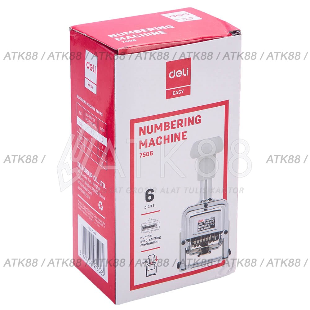 Jual Alat Penomoran / Automatic Numbering Machine Deli 6 Digit - E7506 | Shopee Indonesia