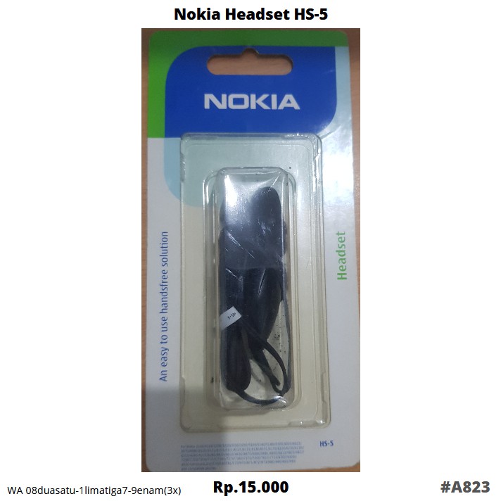 Jual Nokia Headset HS-5 #A823 | Shopee Indonesia