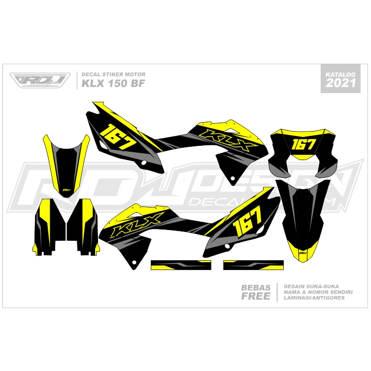Jual DECAL STIKER KLX BF (011) DEKAL STICKER KLX 150 G/SE/NEW FULLBODY ...