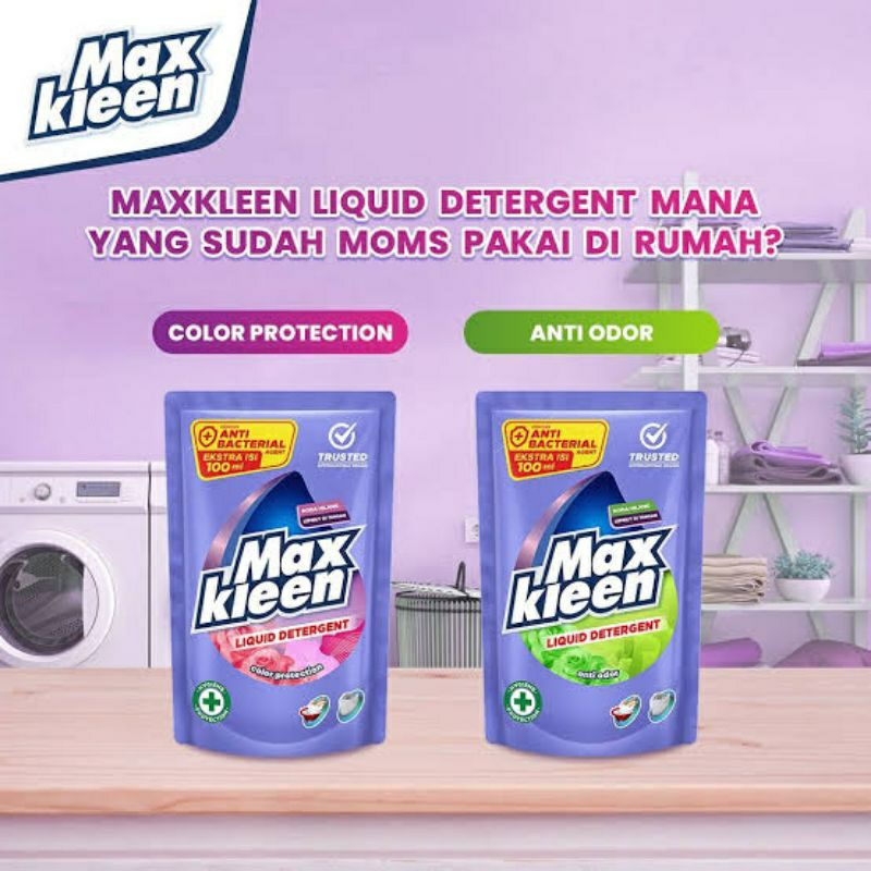Jual Max Kleen Deterjen Cair Anti Bacterial 600ml+100ml | Shopee Indonesia