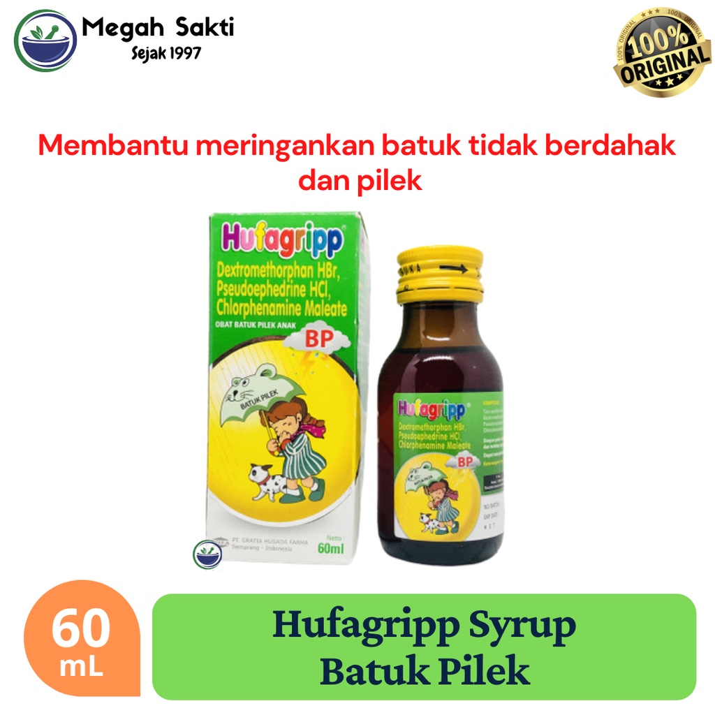 Jual Megah Sakti - Hufagripp Batuk Pilek Sirup 60 mL ( Hijau ) - Pereda ...