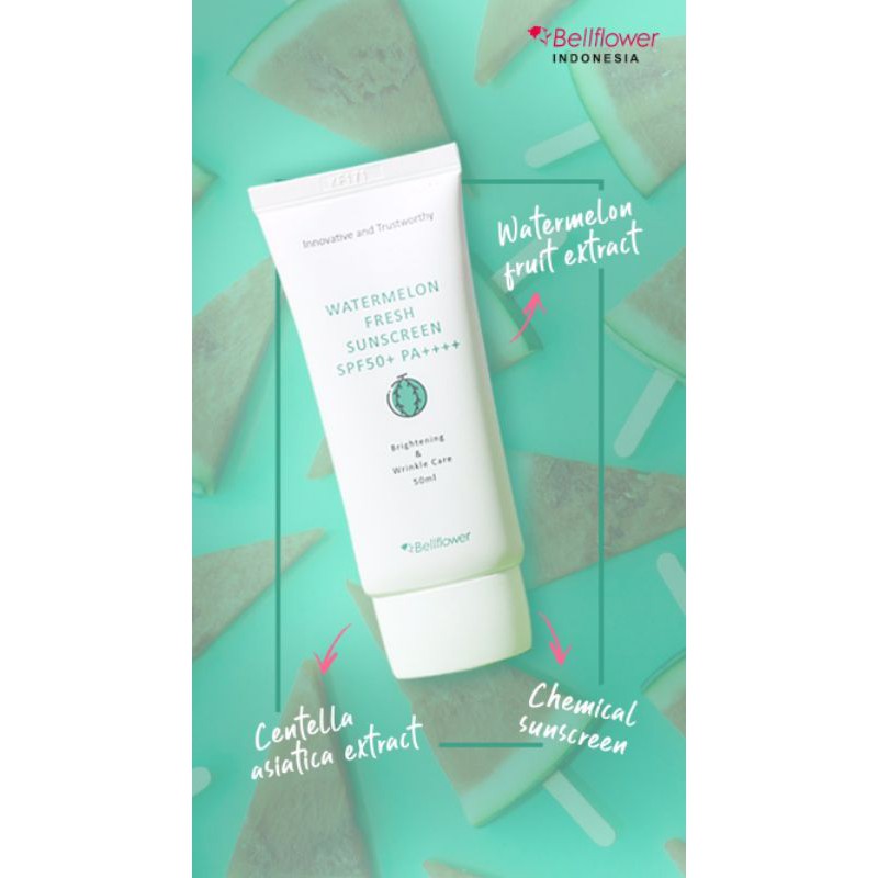 Jual BELLFLOWER WATERMELON FRESH SUNSCREEN SPF50+ PA++++ (50ml ...