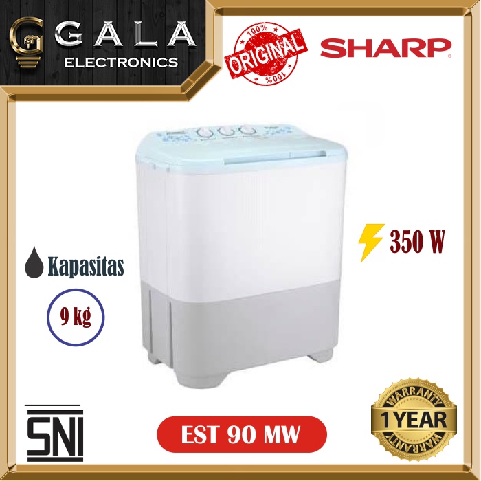 Jual Mesin Cuci Sharp EST 90MW 8KG (2 TABUNG) | Shopee Indonesia