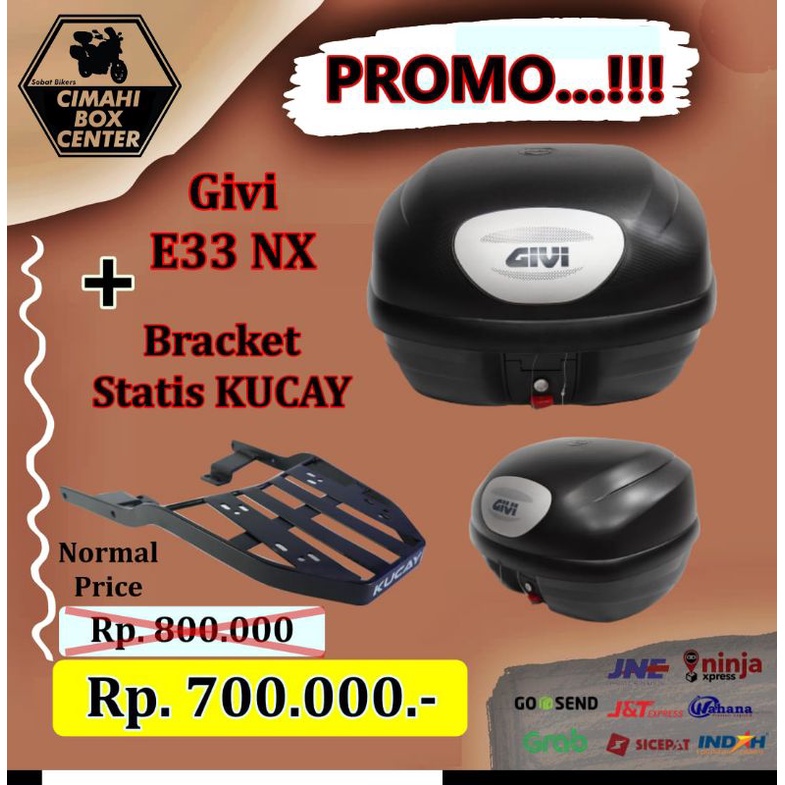 Jual Paket Promo Box Givi E33NX dan Bracket Kucay Original | Shopee ...