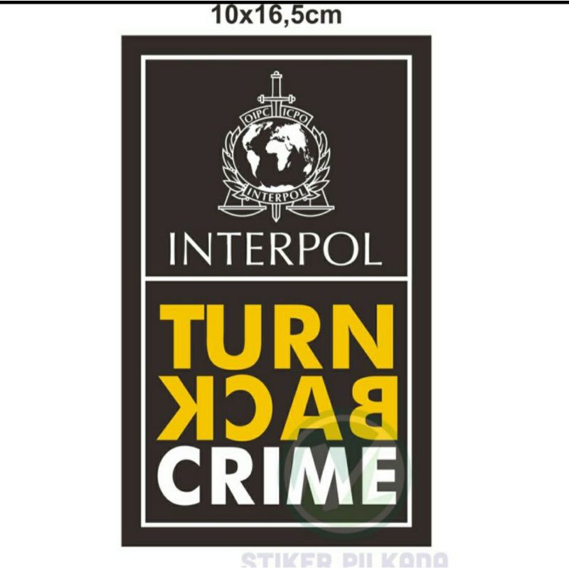 Jual STIKER VINYL TURN BACK CRIME 10x16,5Cm | Shopee Indonesia