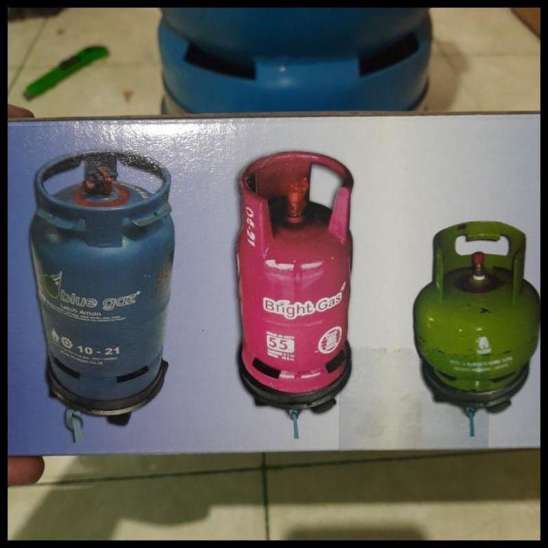 Jual Roda Tabung Blue gaz - Alas roda tatakan Tabung melon - 3 kg Alas ...