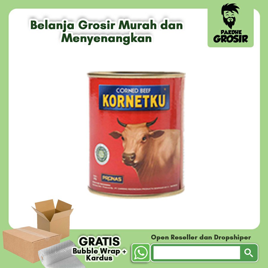 Jual Pronas Kornetku Corned Beef 340 gr / Daging Kornet Sapi | Shopee ...