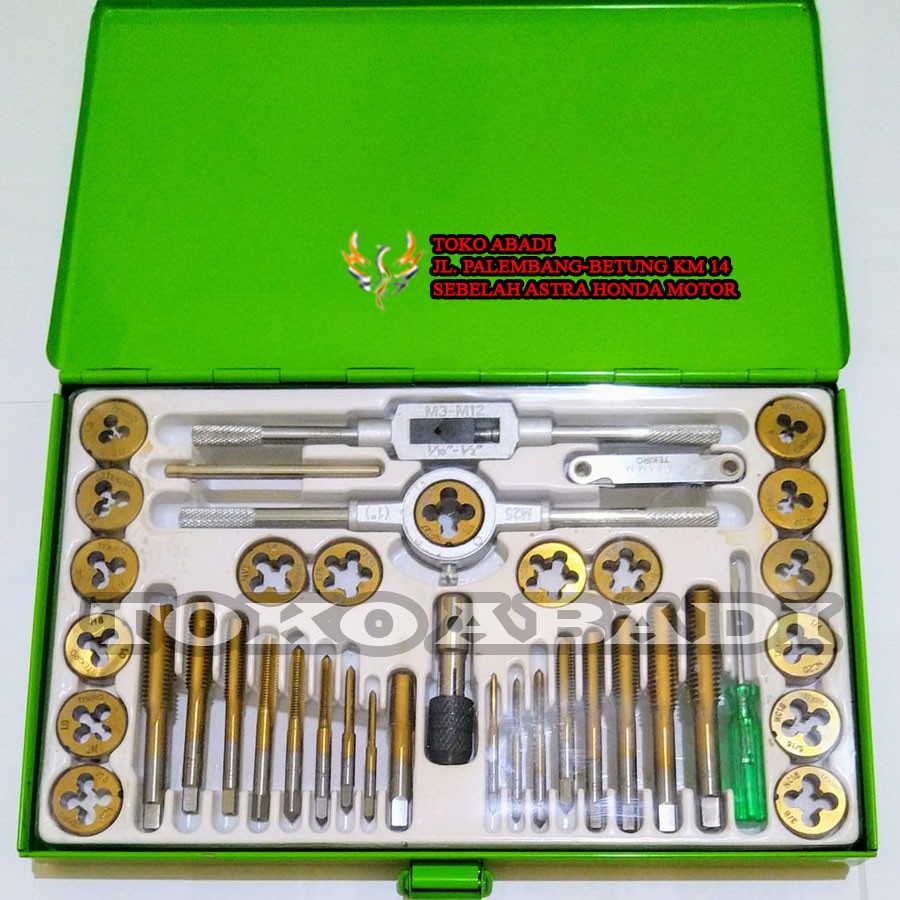 Jual TEKIRO Tap and Dies Set 40PCS Alat Sesnai dan Tap Ulir Baut GT-TD1726 | Shopee Indonesia