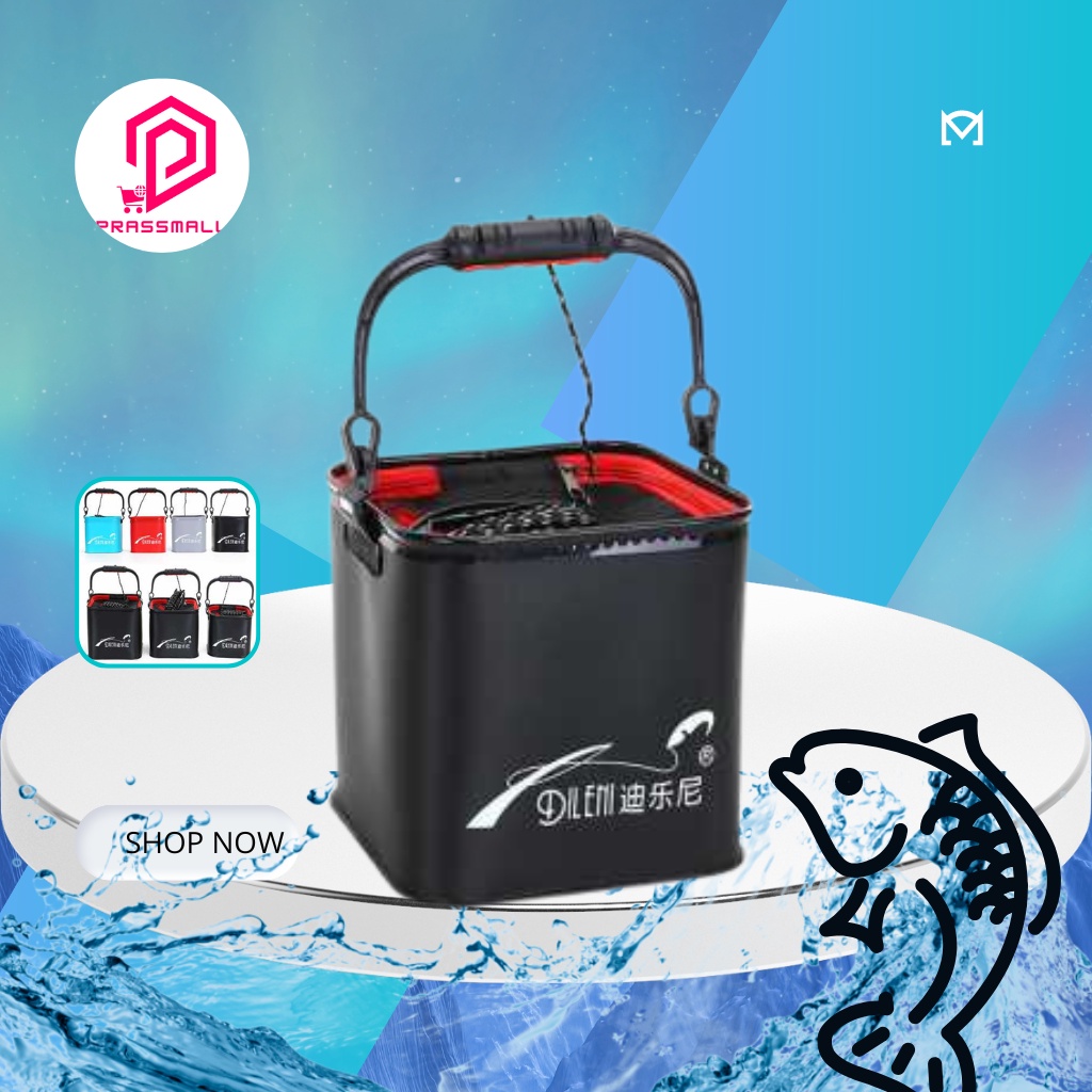 Jual DILENI Ember Lipat Mancing Ikan Folding Fishing Bucket Model Rope EVA, Nilon dan Plastik ...