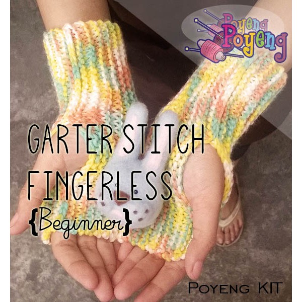 Jual Poyeng Knitting Kit Super Pemula: Garter Stitch Fingerless |Paket ...