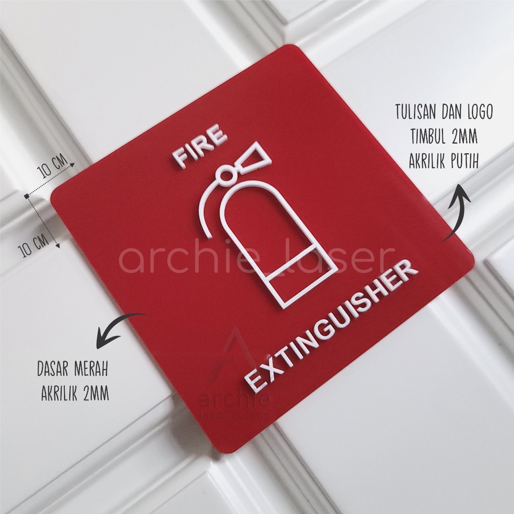 Jual Sign Akrilik Fire Extinguisher | Papan Penanda Alat Pemadam ...