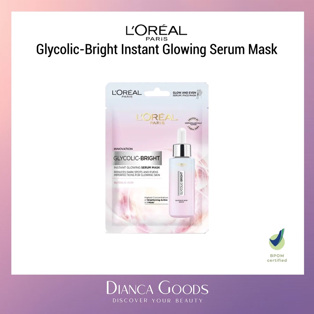 Jual L'OREAL PARIS Glycolic Bright Glowing Series Instant Glowing Serum ...