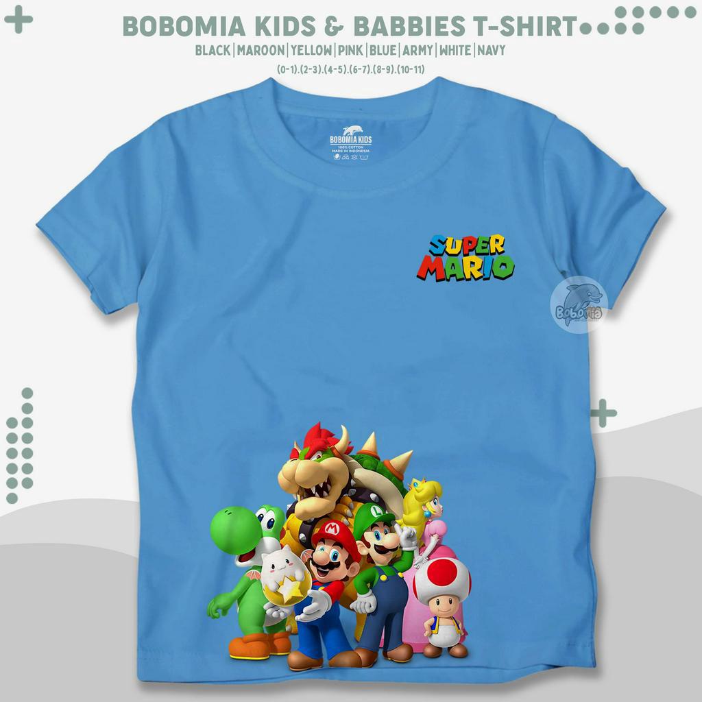 Jual Bobomia Kaos Baju Anak Super Mario Bros Luigi Yoshi Putri Peach ...