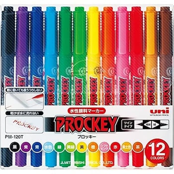 Jual UNI PROCKEY 2 SIDE MARKER SET 12 PM120T12CN | Shopee Indonesia
