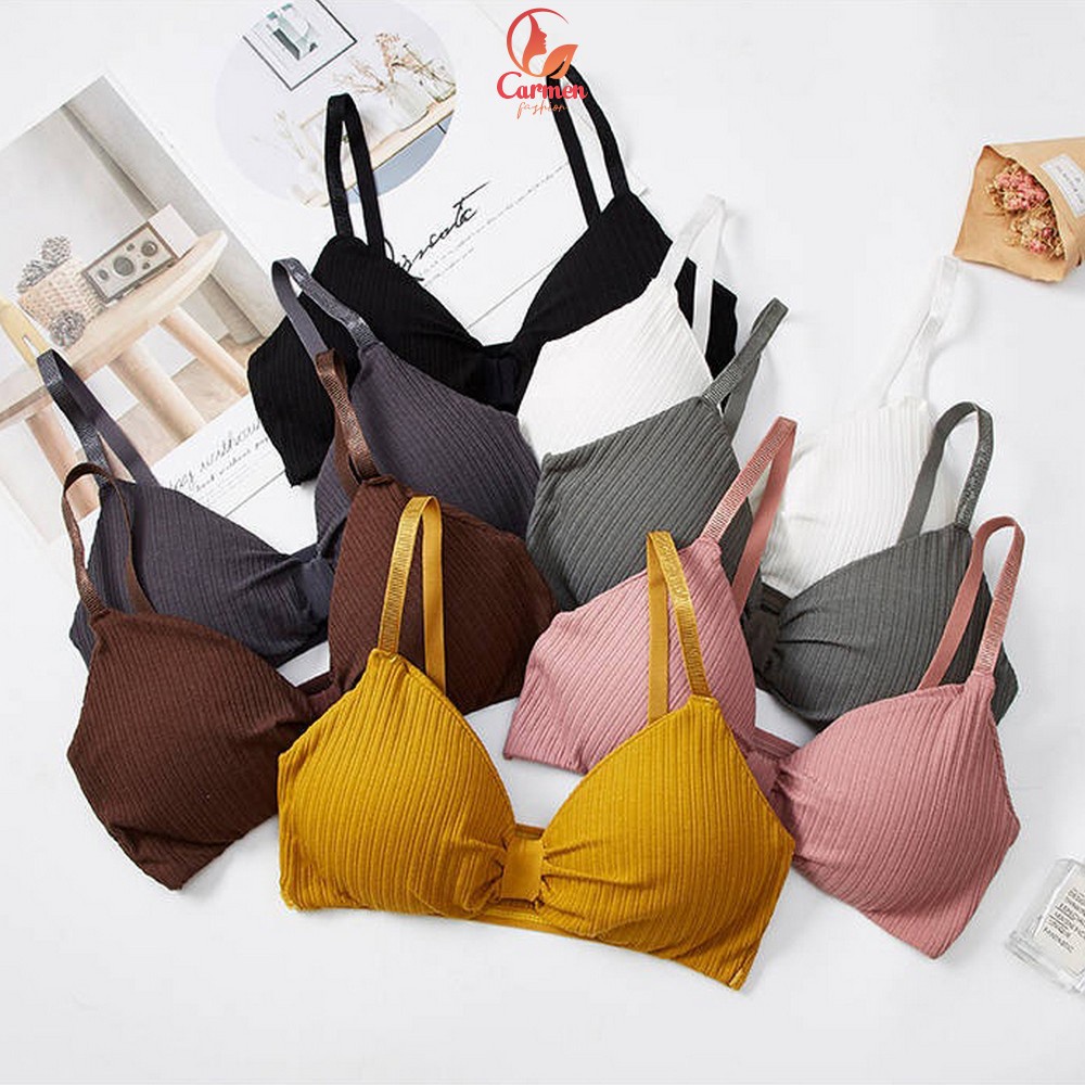 Jual Sport Bra Wanita Motif Garis Tanpa Kawat / Pakaian Dalam Olahraga ...